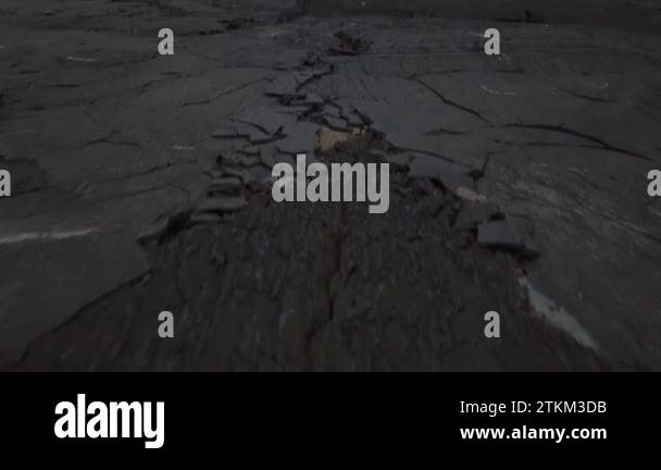 4K Aerial Drone footage of Cold Lava in Fagradalsfjall active volcano ...