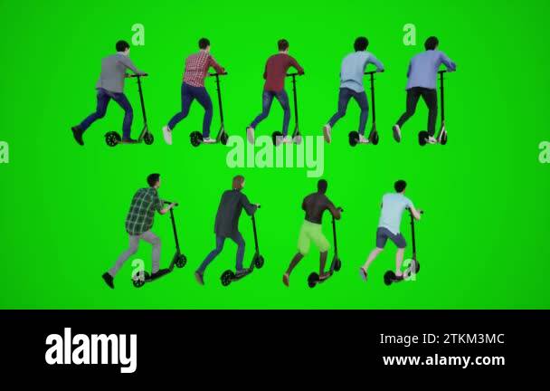3D animation of engineers fathers teachers and Maama Ran riding a ...