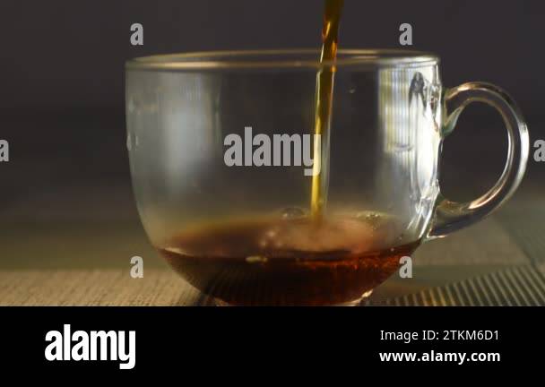 Tea poured glass transparent cup Stock Videos & Footage - HD and 4K ...