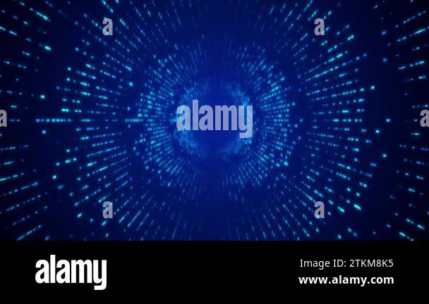 3D Blue data flow 3d digital space. high tech background glow particles ...