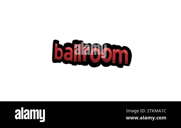 White screen animation video written BALLROOM Stock Video Footage - Alamy