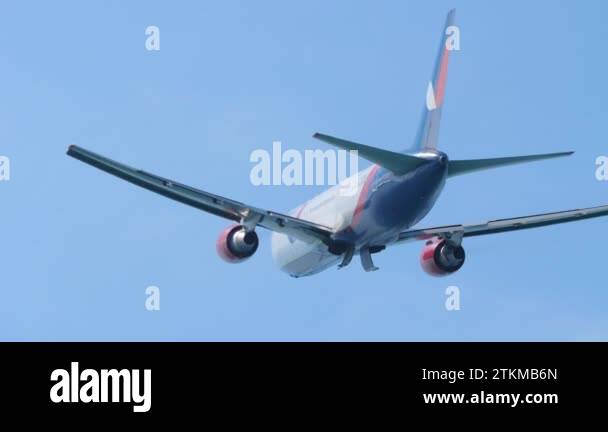 PHUKET, THAILAND - JANUARY 22, 2023: Rear view of passenger airplane ...