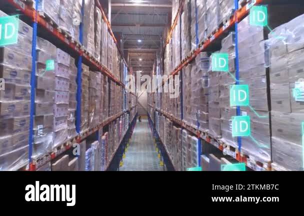 Modern warehouse concept. Large warehouse of a modern factory ...