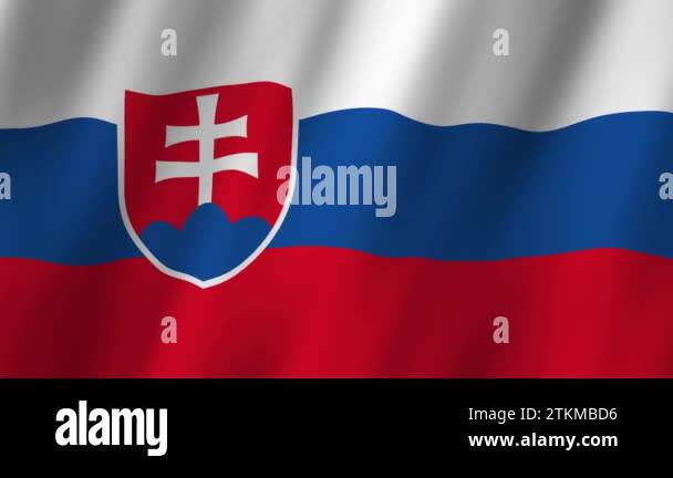 Slovakia Flag. National 3d Slovakia flag waving. Flag of Slovakia ...
