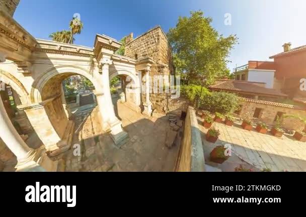 Marvel gate of Roman architecture Hadrians Gate in Antalya, Turkey from ...