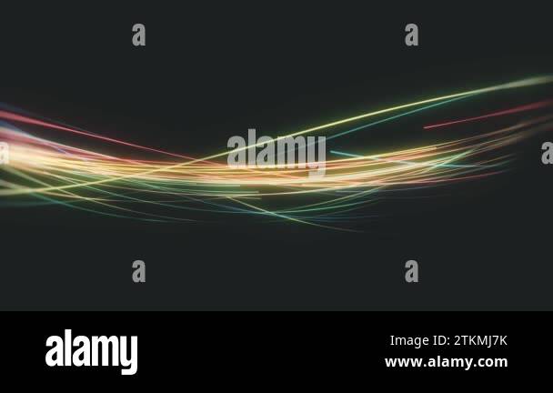 Slow Mo Light Strings Particles Background/ 4k animation of an abstract ...