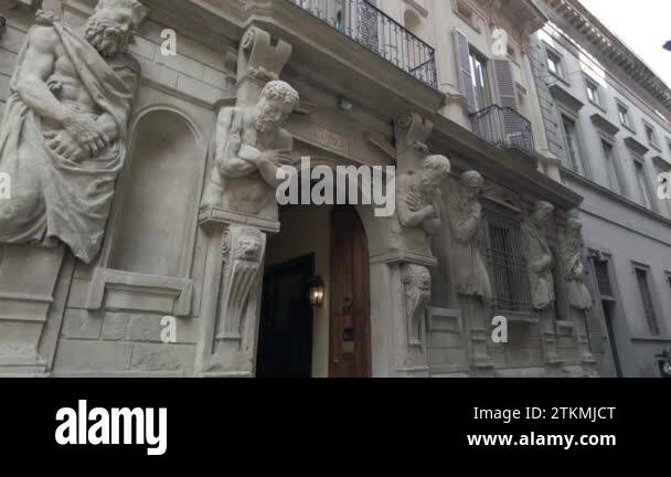 Europe, Italy , Milan 10-8-2023 - Casa degli Omenoni, a historic palace ...