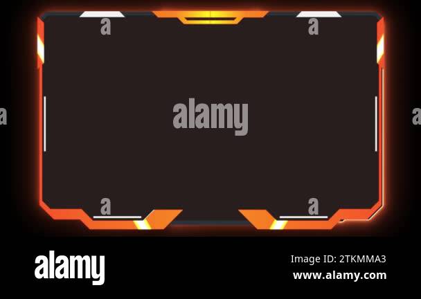 Orange Retro Twitch Overlay Stream Overlay Hd Screen Savers Stock Video ...