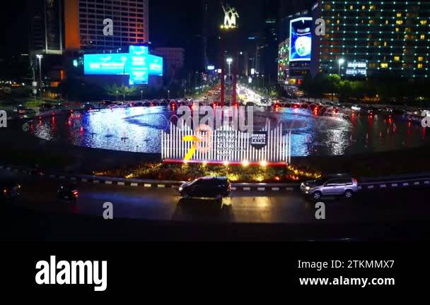 Bundaran hi is an icon of jakarta Stock Videos & Footage - HD and 4K ...