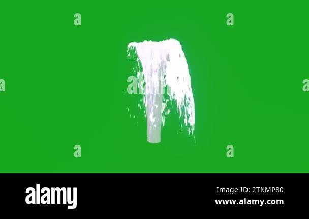 Animated 3D water from the eruption and falling of the torrent on the ...