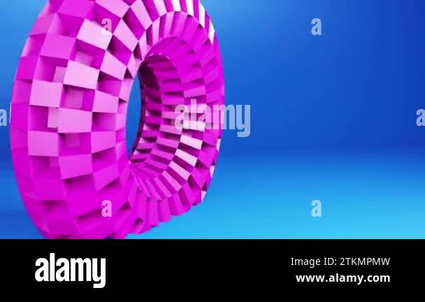 Motion graphics 3d shape animation background. Techno 3d seamless ...