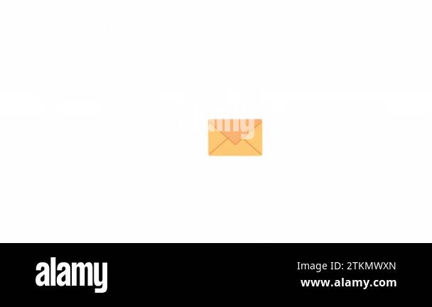 Cartoon message envelope email communication Stock Videos & Footage ...