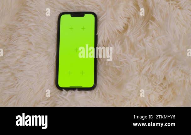 Chromakey on the phone screen. phone with chroma key. phone with ...
