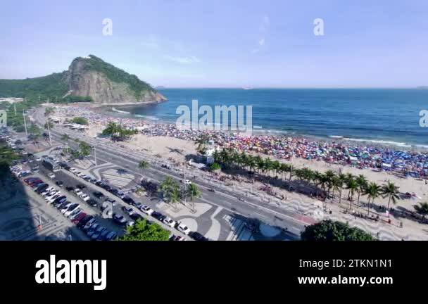 Time Lapse Beach At Copacabana Beach In Rio De Janeiro Brazil. Travel ...