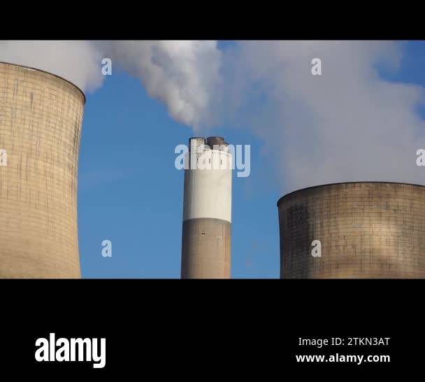 Power station chimney stack Stock Videos & Footage - HD and 4K Video ...