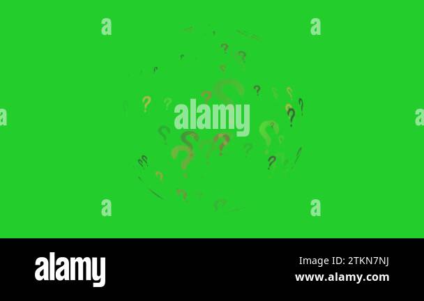 Question mark orange gray tone in orb particle element on the green ...