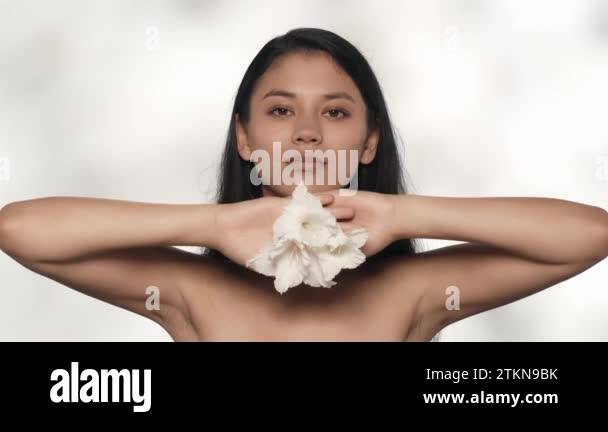 Beauty and skincare advertisement concept. Closeup studio shot of ...