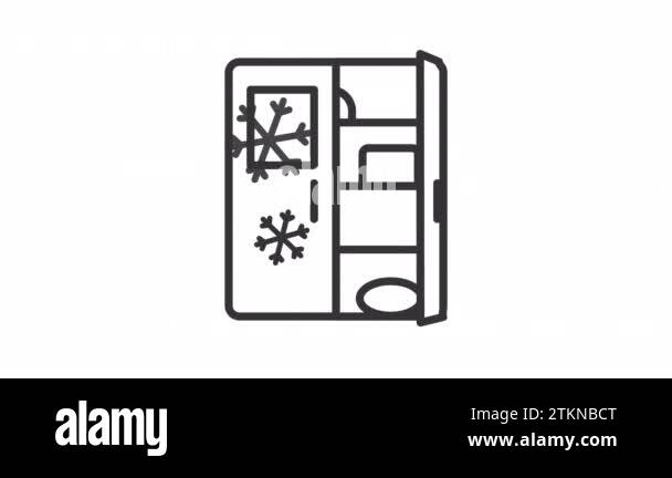 Refrigerator appliance kitchen pictogram Stock Videos & Footage - HD ...