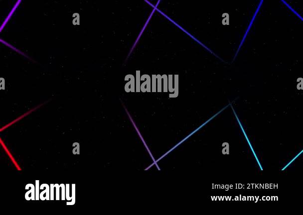 Abstract infinite grid lines moving in 4K. Technology background ...