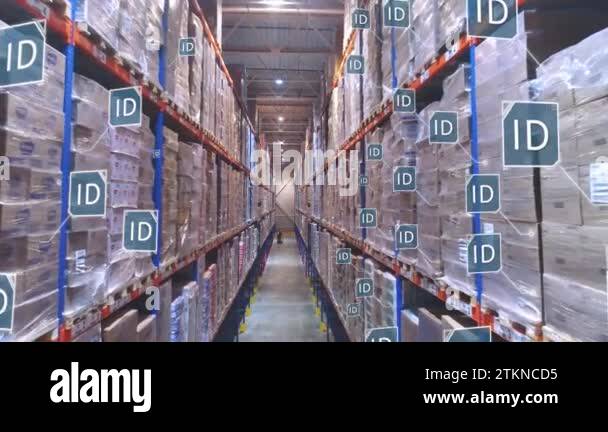 Modern warehouse concept. Large warehouse of a modern factory ...