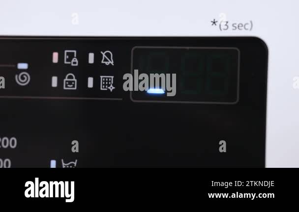 Washing Machine Display During Washing. Setting the Program Panel of ...
