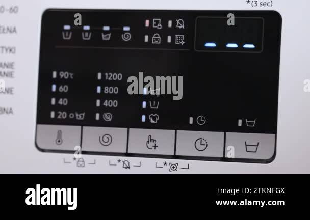 Cropped shot of hand pushing sensor buttons on display of modern ...