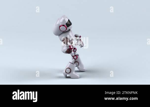 Big robot cartoon character dancing - 3D animation Stock Video Footage ...