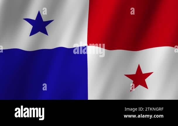 Panama Flag. National 3d Panama flag waving. Flag of Panama footage ...