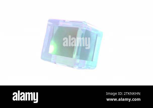 Hologram cube rotate intro transparent back able to loop 4k Stock Video ...