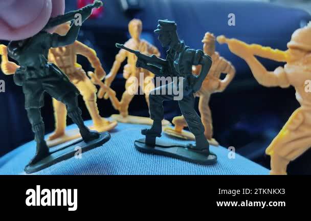 toy soldiers. war. soldier with weapons. injury and death in war ...