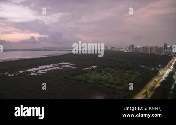 Beautiful sight of Navi Mumbai, a city in Maharashtra, India having ...