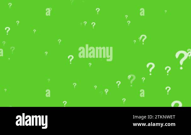 Question mark large size cone effect particle element on the green ...