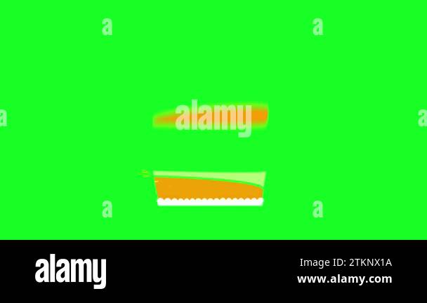 Birthday cake animation. cake animation. green screen background. happy ...