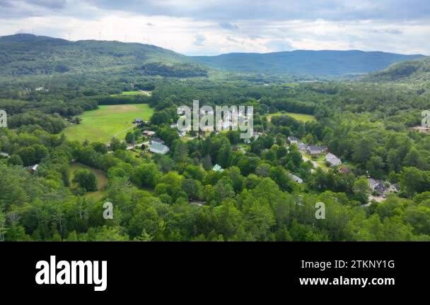 Rumney historic center aerial view including Memorial Park and Baptist ...
