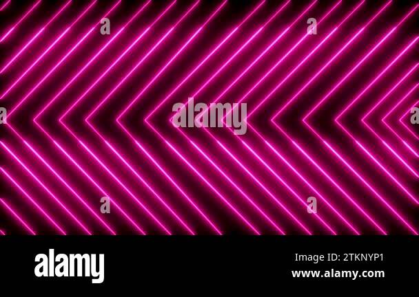 Pink color Neon light geometric glowing line animation. Animated neon ...