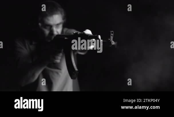 Firing AK-47 Rifle, 800fps High-Speed Slow-Motion Kalashnikov Shooting ...