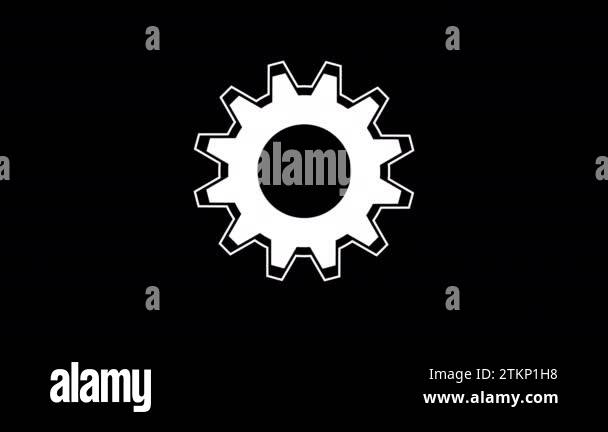 Single gear icon Stock Videos & Footage - HD and 4K Video Clips - Alamy
