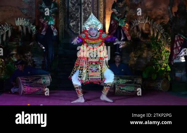 Traditional Balinese dance, man dances. Sophisticated dance form ...