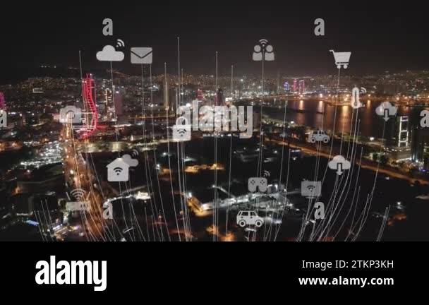 Digital city concept. Artificial Intelligence technology in smart city ...