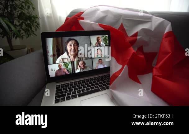 Canada National Flag Business Communication Connection Concept Stock ...