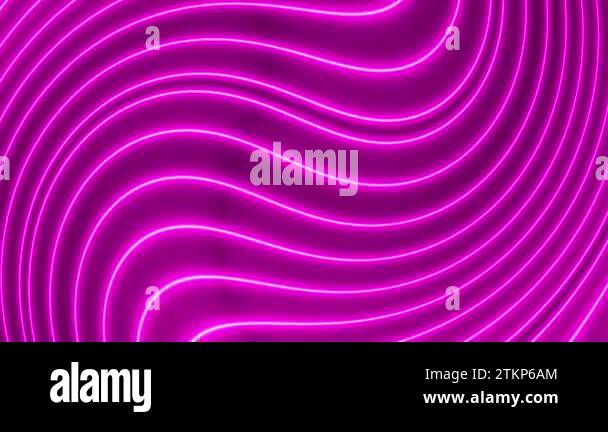 Curved neon glowing line. Abstract neon background. Bright glowing neon ...