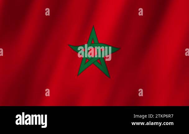 Morocco Flag. National 3d Morocco flag waving. Flag of Morocco footage ...