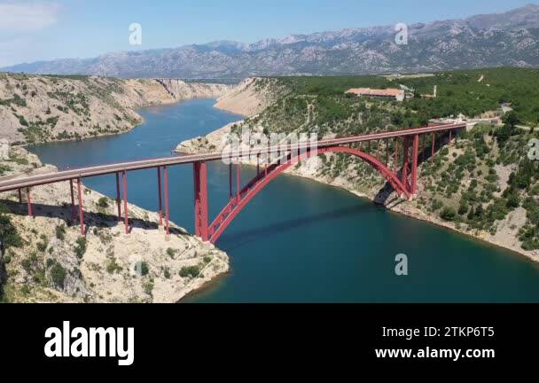 Maslenica Bridge Most in Croatia. The Maslenica Bridge is a deck arch ...