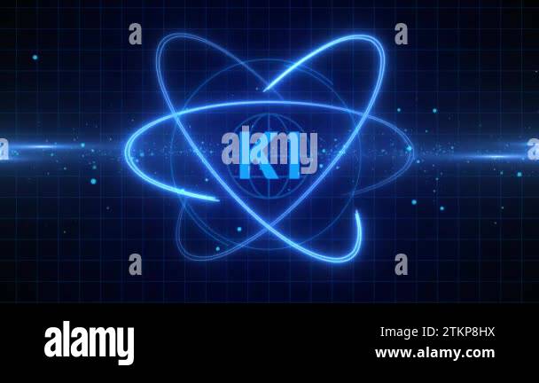 KI artificial intelligence - futuristic science background - KI letters ...