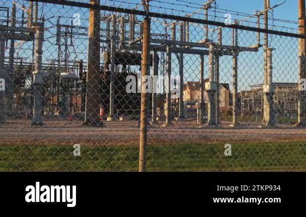 Electrical grid substation and high voltage electric switchyard ...