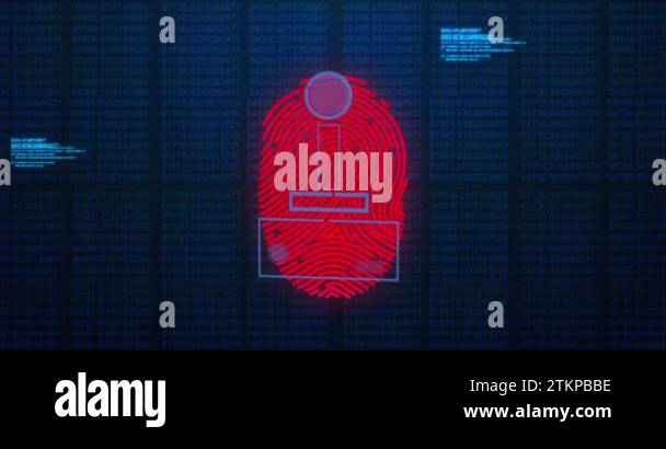 Animation of video game controller icons over biometric fingerprint ...