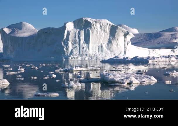 Icebergs in the ocean. Antarctica landscape. Wonders of nature. Global ...