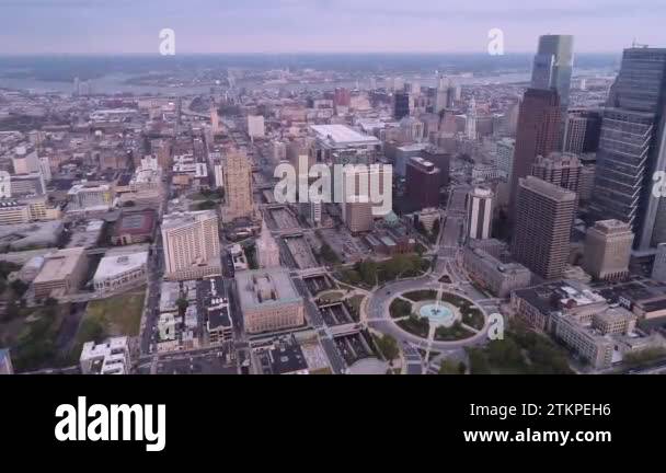 Beautiful Philadelphia Cityscape with Skyscrapers, Logan Square ...