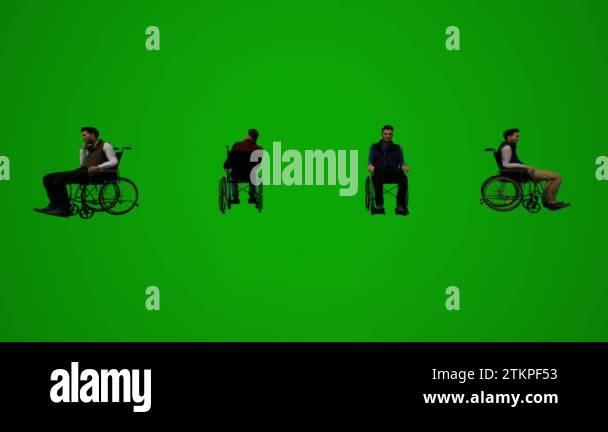 3D young male student green screen having fun and doing different ...