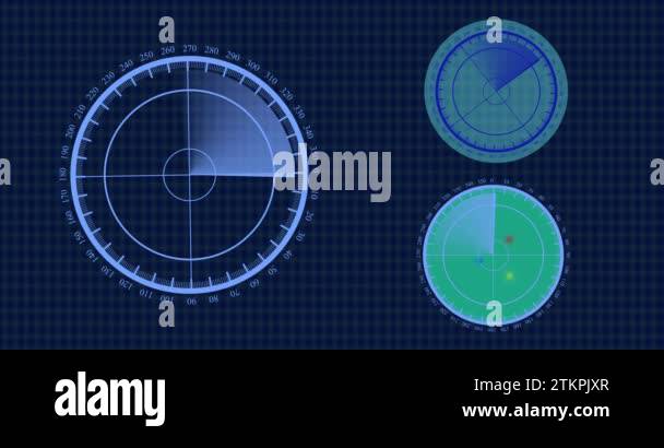 Radar screen concept. Radar scanner search for enemy aircraft and ship ...